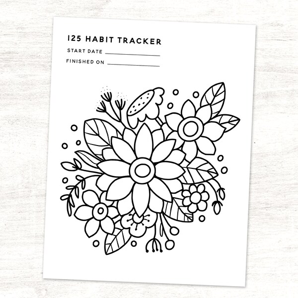 Habit Tracker Coloring - Etsy