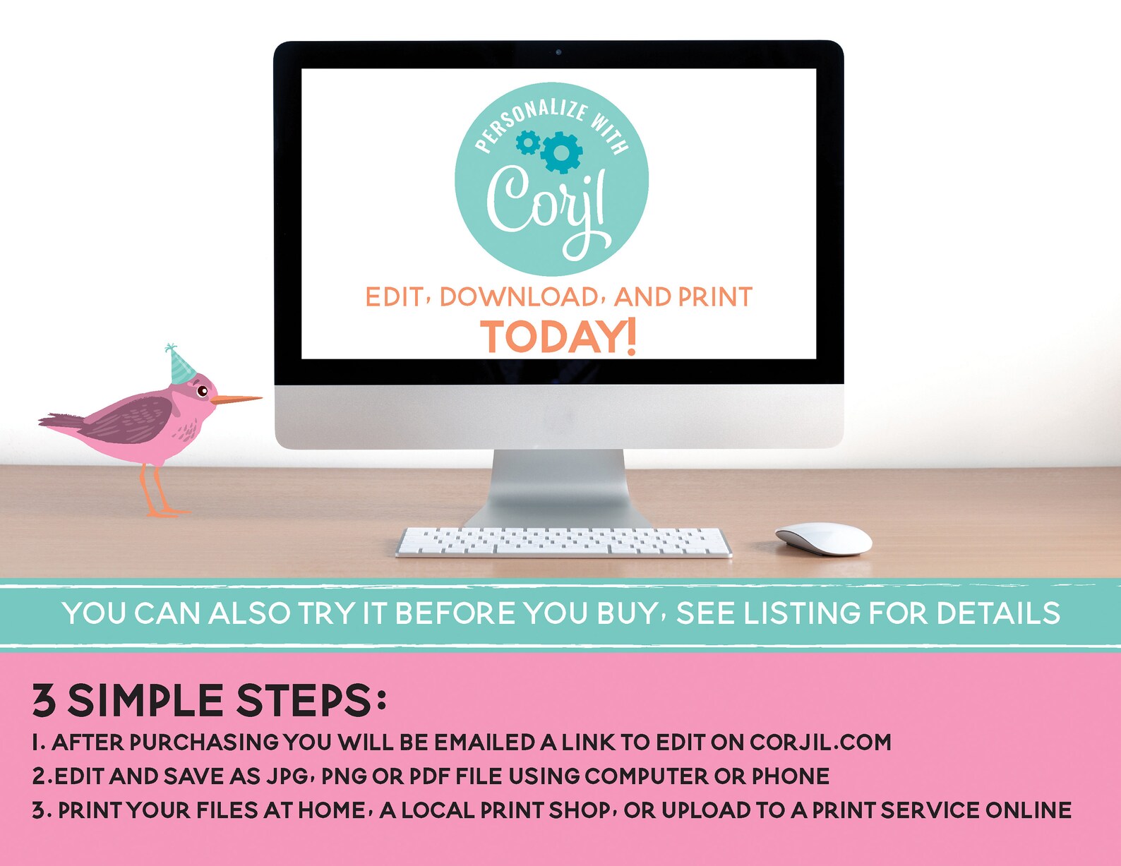 Ice Cream Float Bar Editable Sign and Tag Printable // Bridal Shower ...