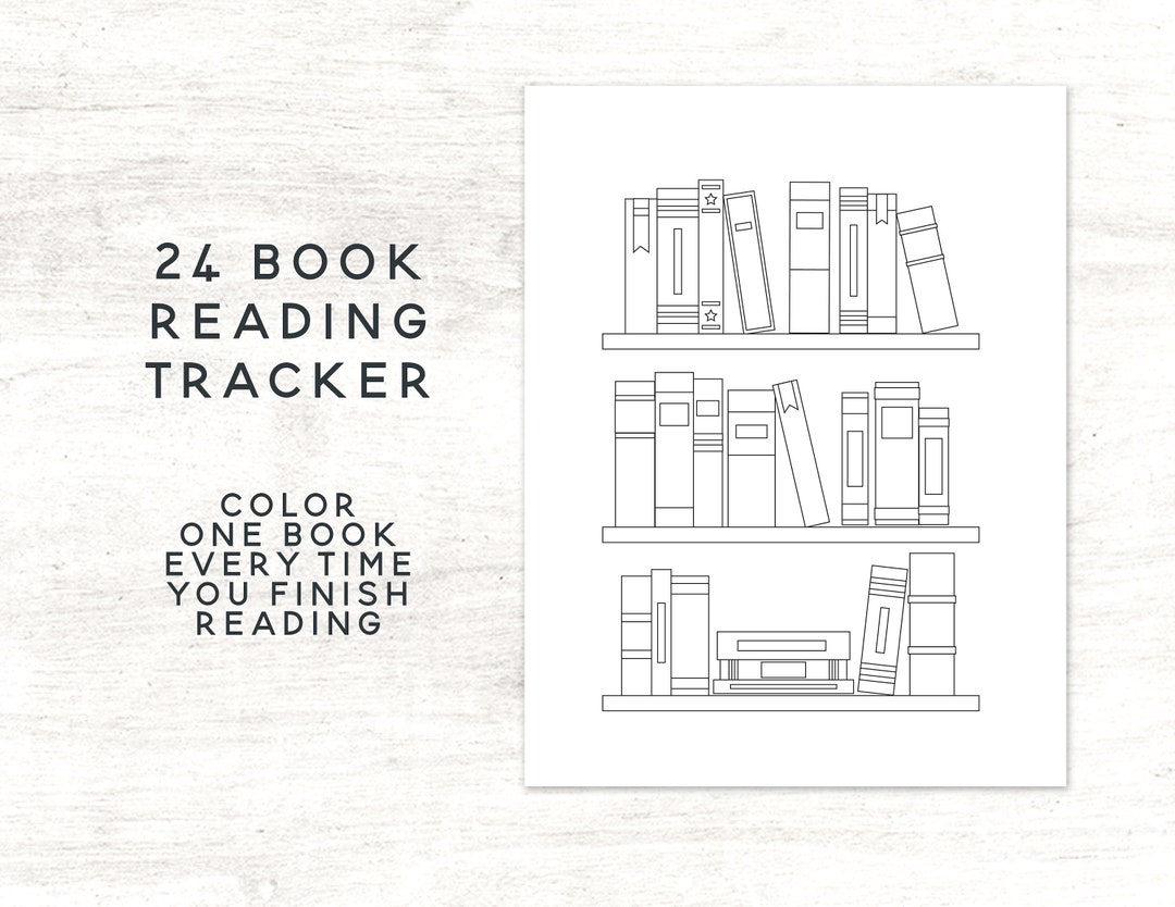 Printable Reading Tracker // 2023 Goals // Reading Goals 24 Books - Etsy