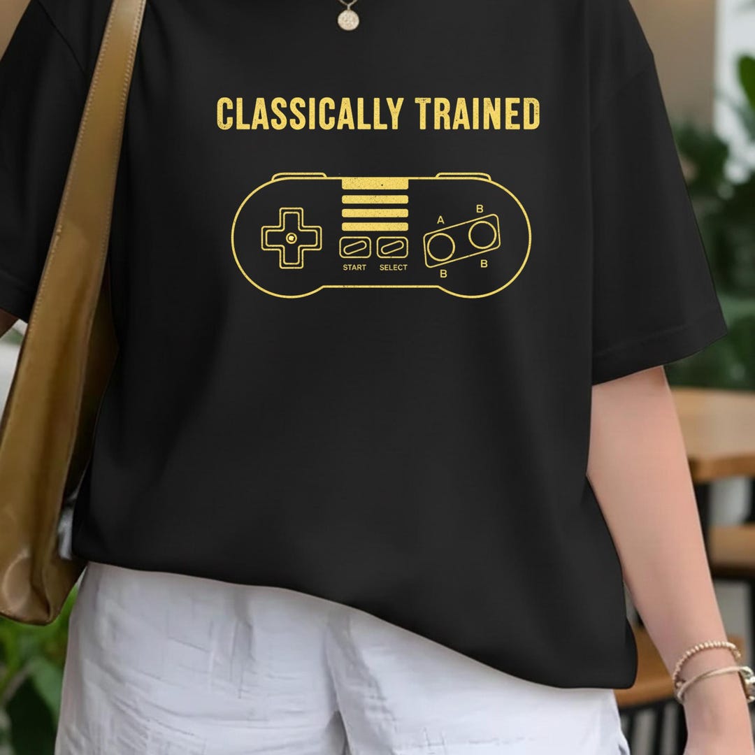 Retro Gaming Classically Trained T-shirt, Vintage Video Game Gift, Old ...