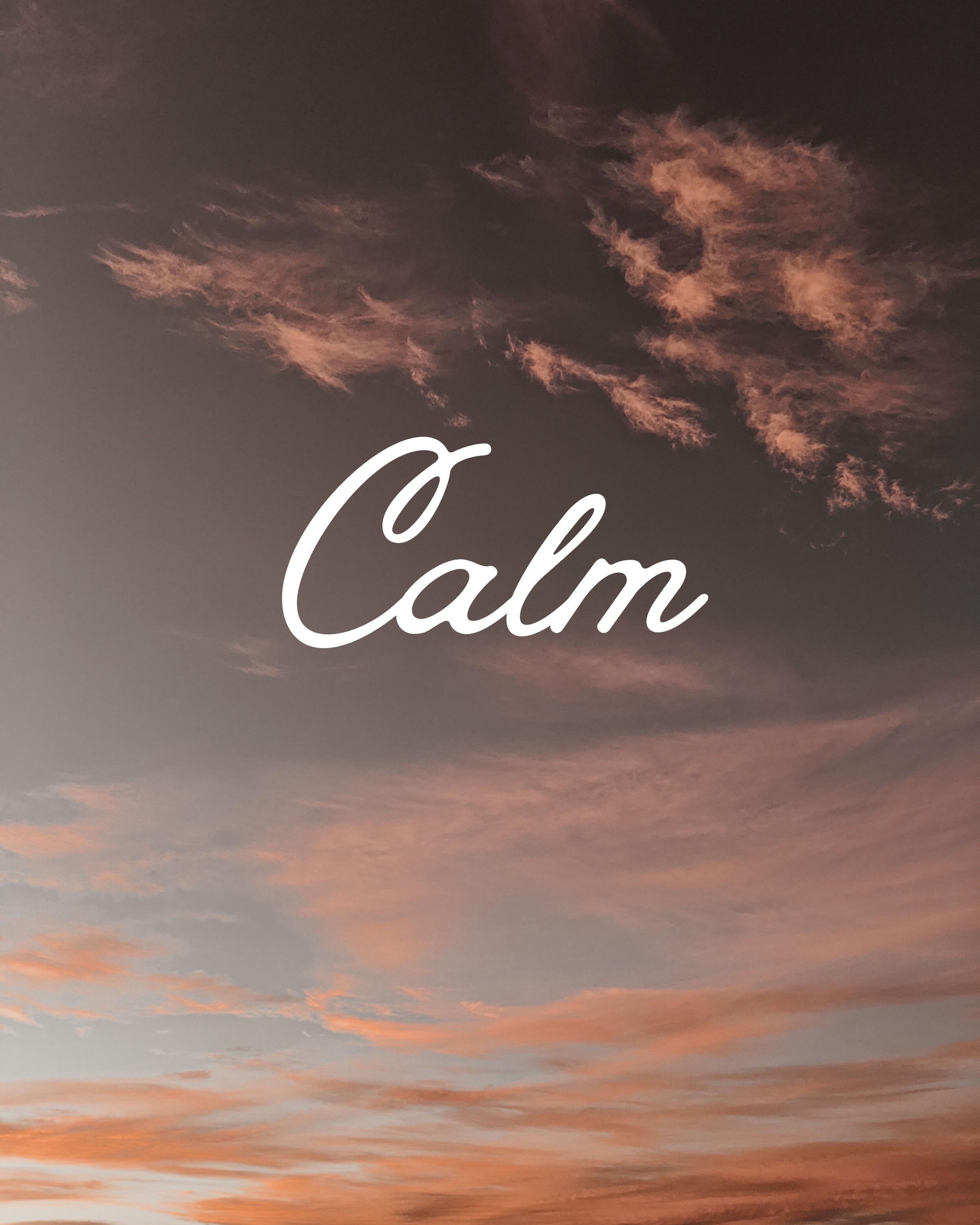 Calm Wall Art Printable, Minimal Sunset Quote, Neutral Nature Wall ...