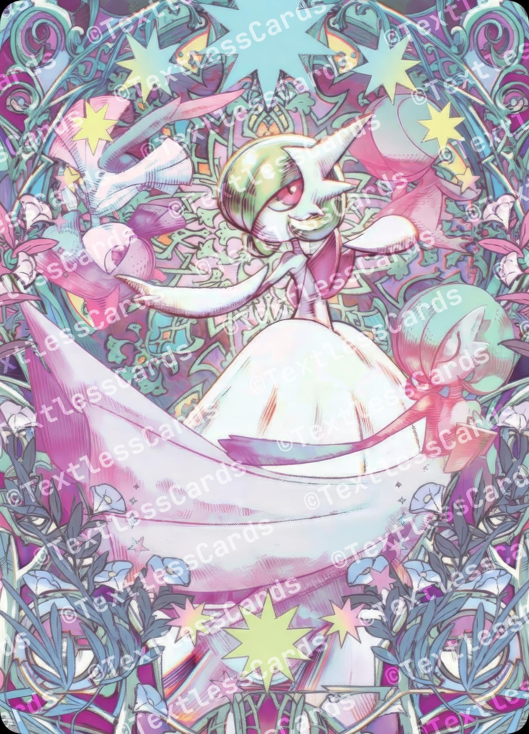 Mega Gardevoir Ex Textless Card Borderless | Mega Evolutions 178/132 ...