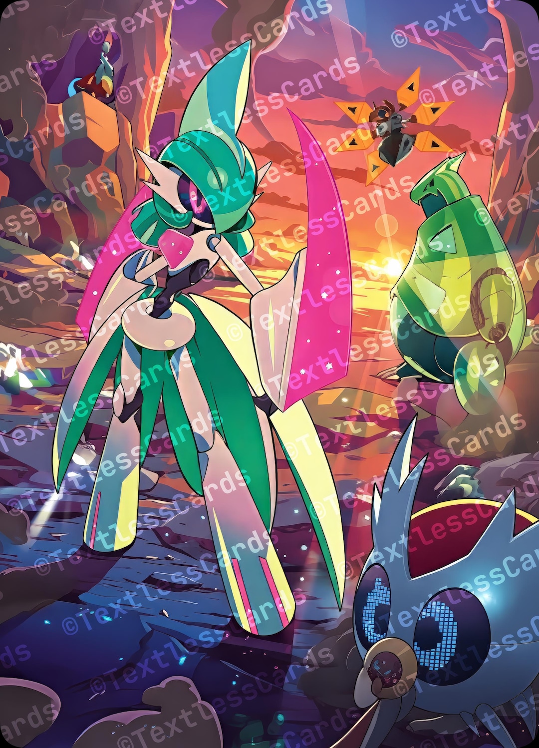 Iron Valiant Ex Textless Card Borderless | Paradox Rift 249/182 ...