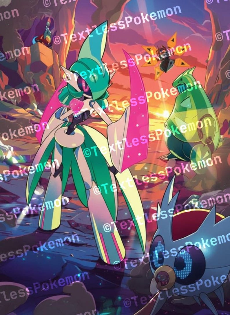 Iron Valiant Ex SIR Paradox Rift | Textless & Borderless Render - Etsy