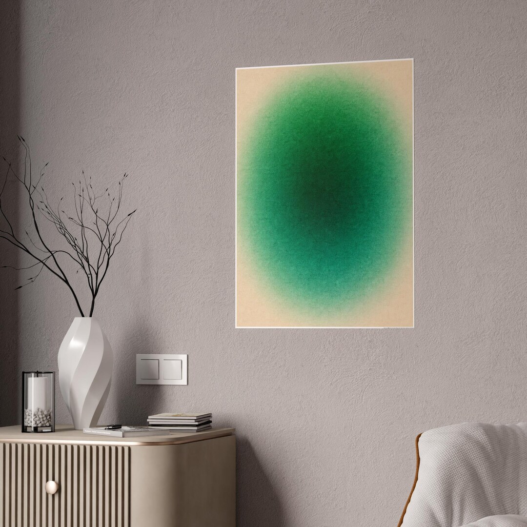 Green Gradient Abstract Poster - Etsy