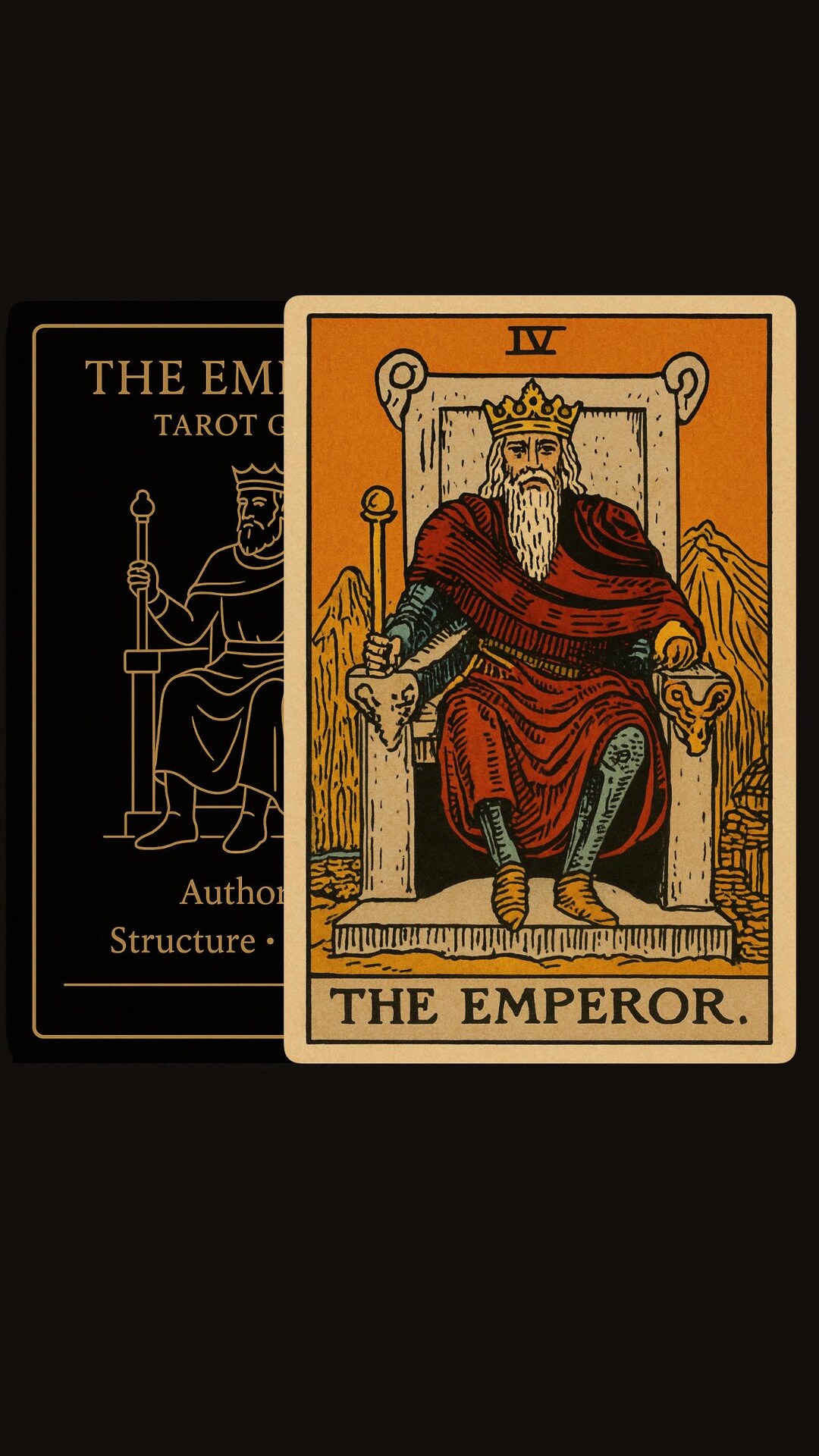 The Emperor Tarot Guide | Elegant Gold-on-black, A4 (PDF) - Etsy