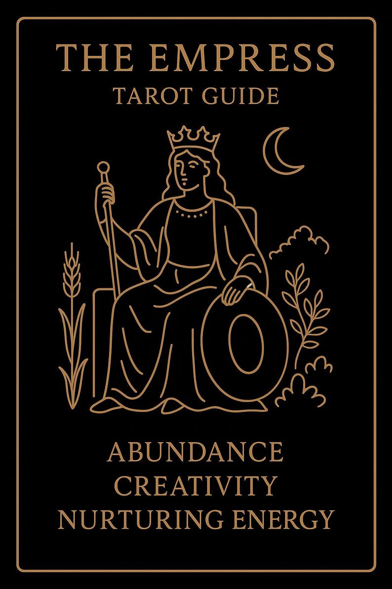 The Empress Tarot Guide Printable | 1-page PDF | Tarot Meaning Sheet ...