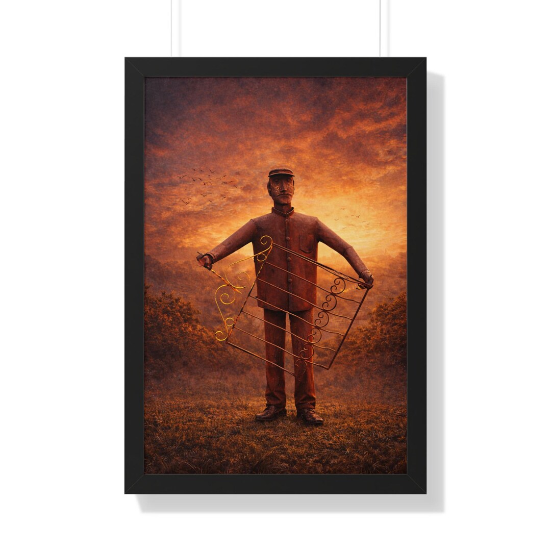 Victorian Gatekeeper Illustration Poster | Framed Vertical Poster - Etsy