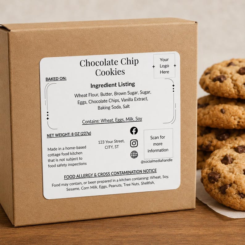 Bakery Label Templates - Etsy