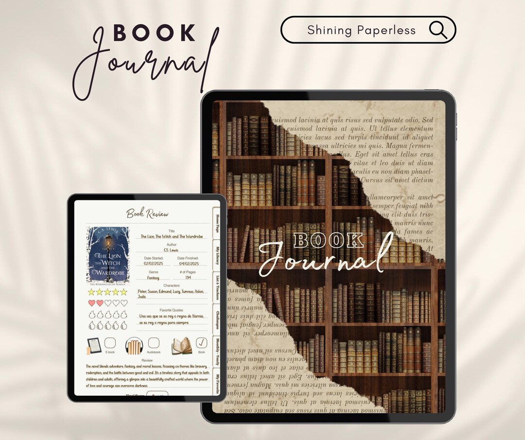 Book Journal, Reading Journal, Digital Book Journal, 100 Books ...