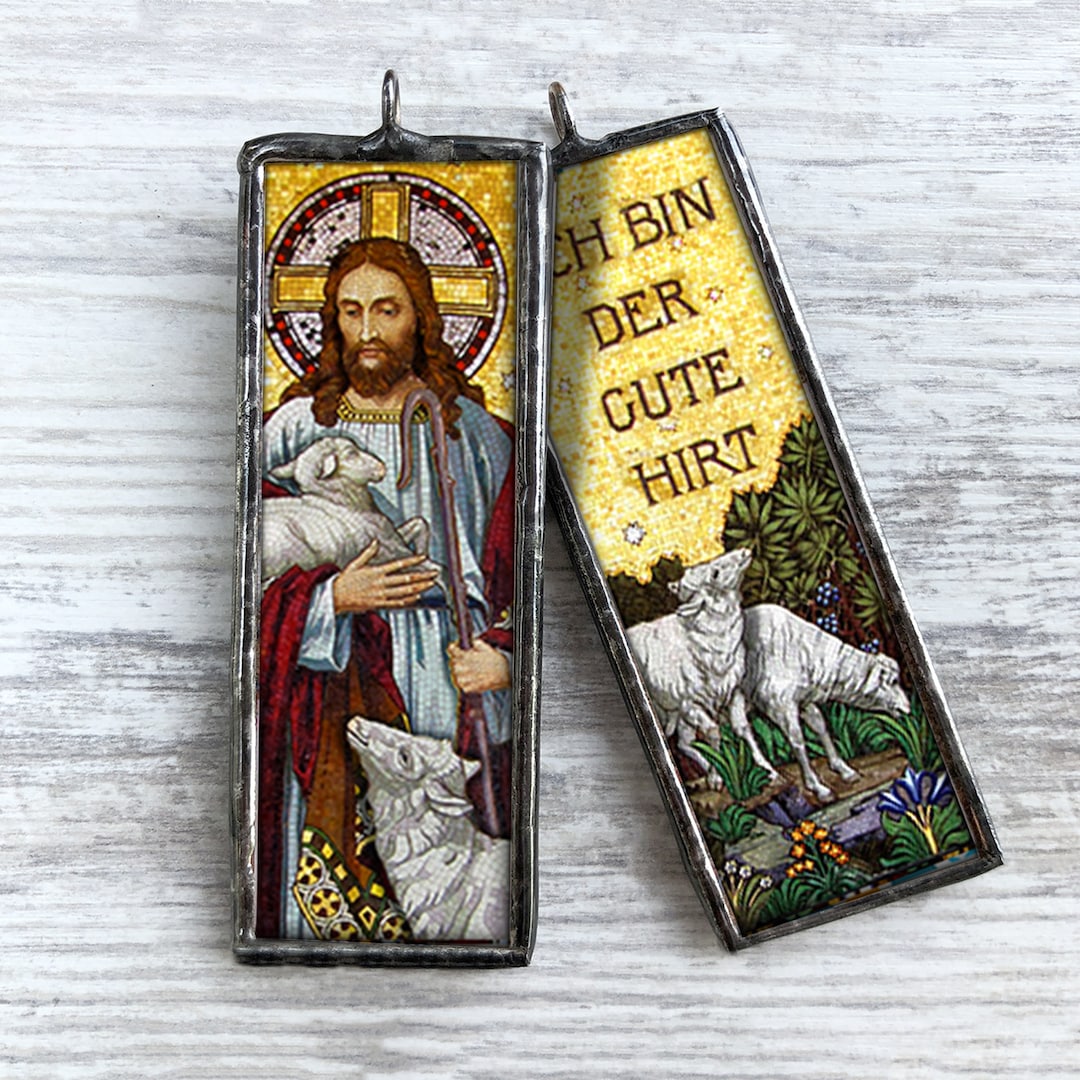 Religious Jesus the Good Shepherd German Language Ornament - Etsy