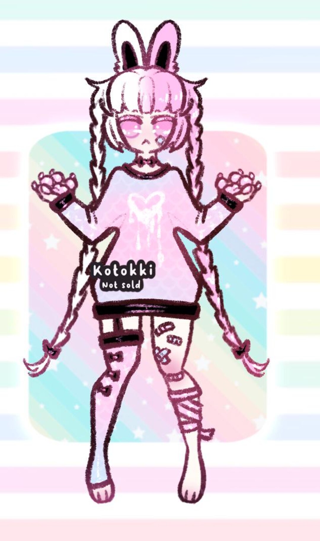 Adoptable | Pastel Goth Bunny, Furry Fursona, Adopt, Original Character ...