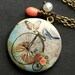 Bluebird Locket Necklace. Bicycle Locket Necklace. Bird Necklace With ...