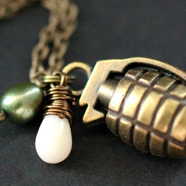 Grenade Necklace - Etsy