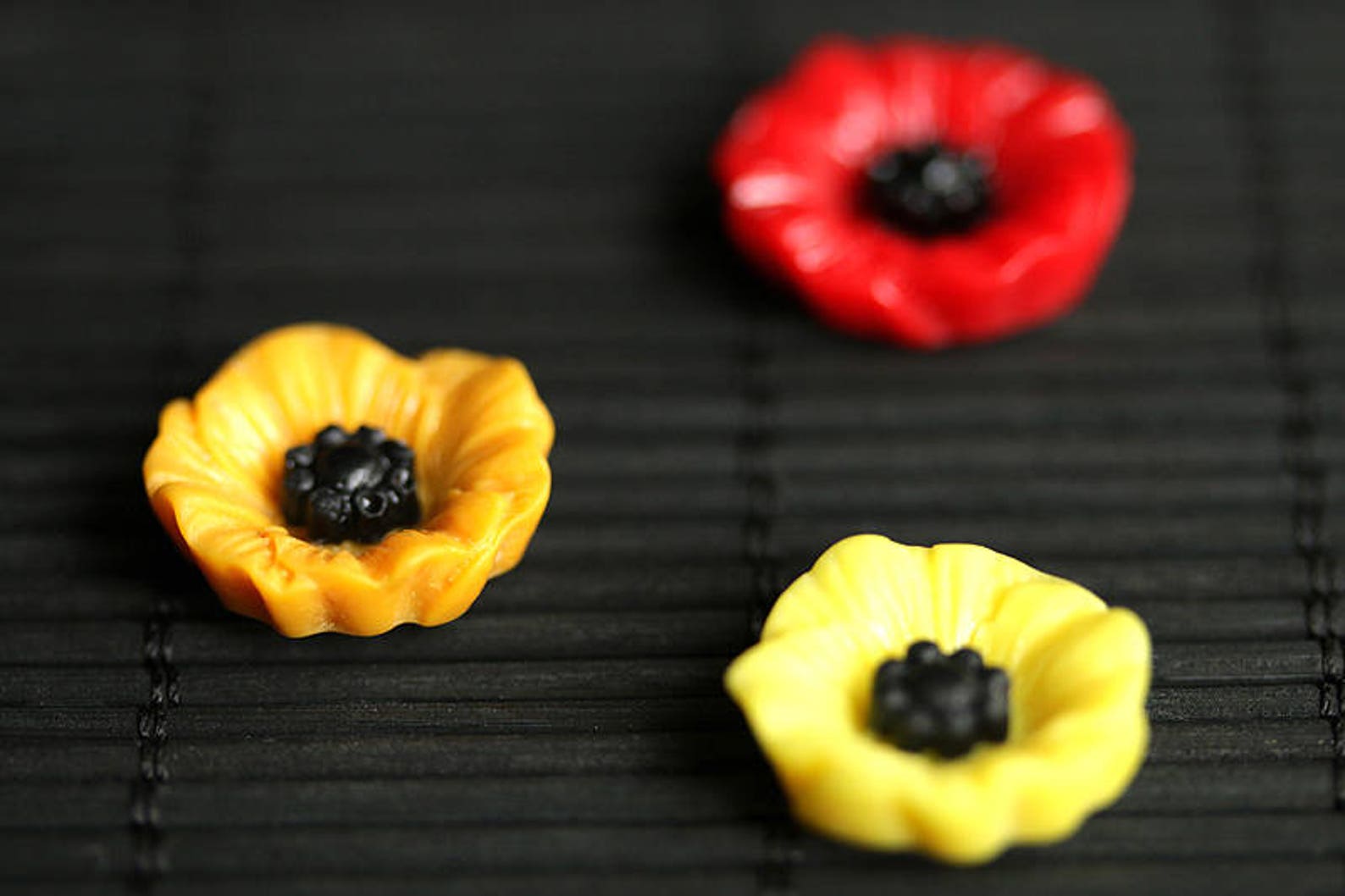 Poppy Flower Magnets. Set of Three Refrigerator Magnets. - Etsy