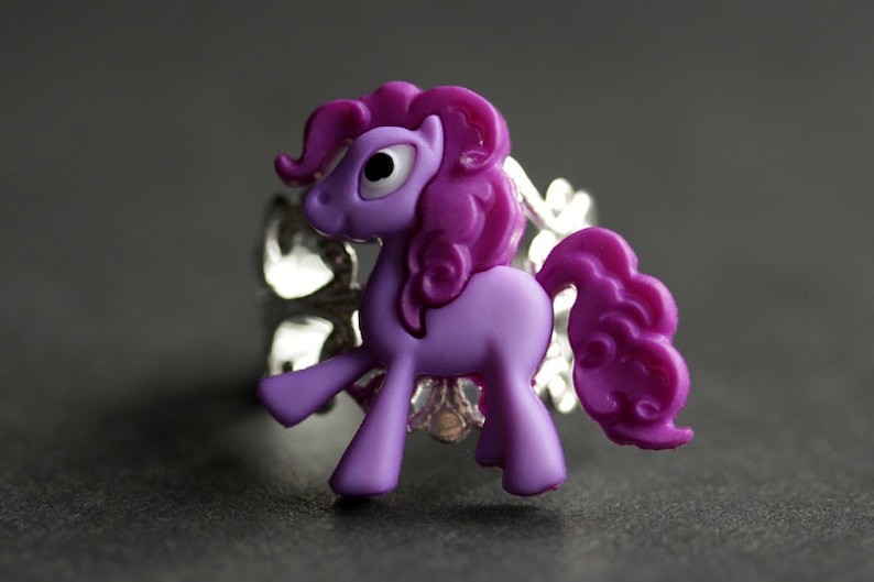 Purple Pony Ring. Purple Horse Ring. Purple Ring. Adjustable Ring ...