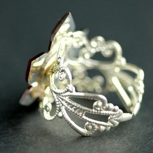 Maple Leaf Ring. Bright Autumn Orange Ring. Autumn Ring. Nature Ring ...