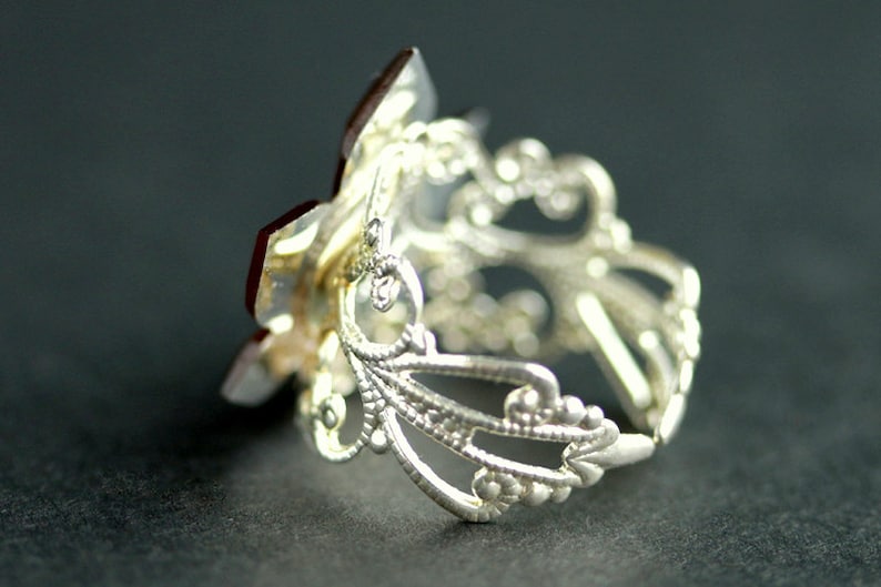 Maple Leaf Ring. Bright Autumn Orange Ring. Autumn Ring. - Etsy