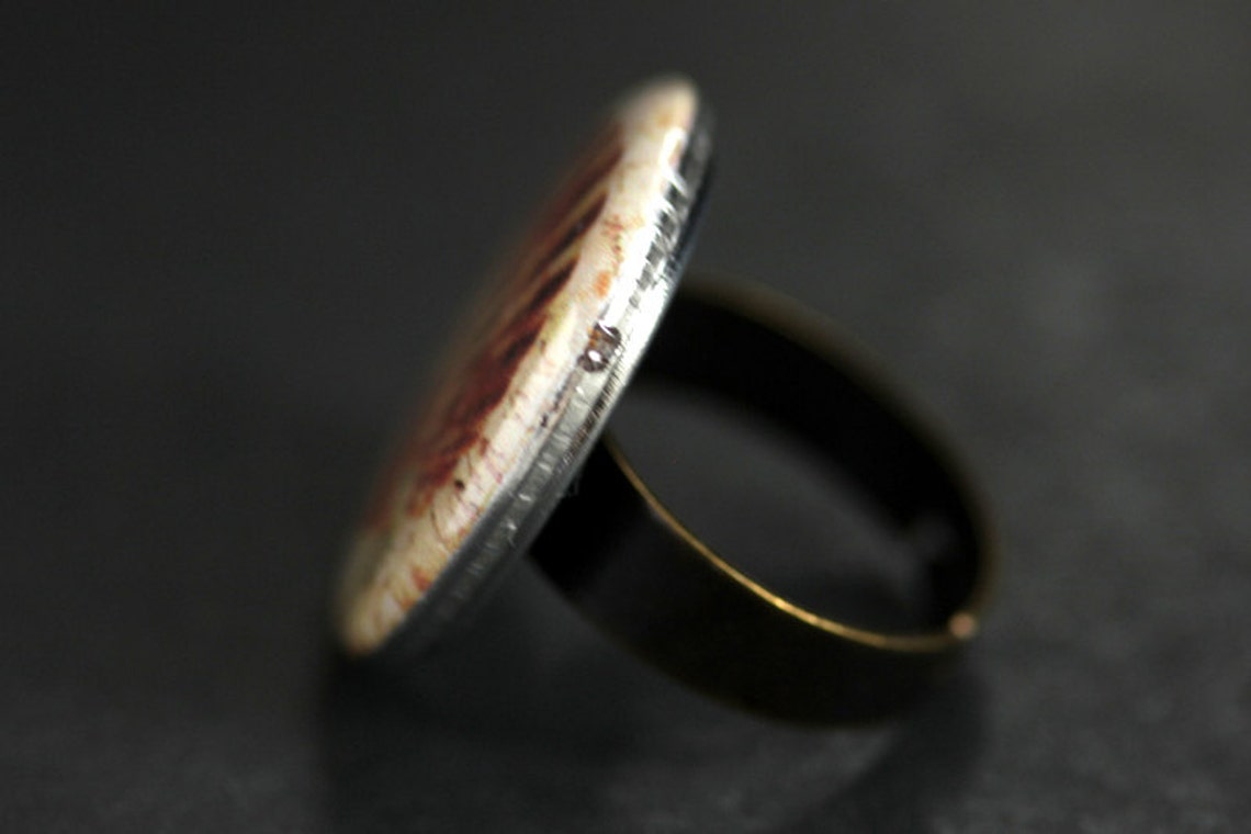 Seashell Ring. Beach Ring. Scallop Shell Ring. Graphic Button | Etsy