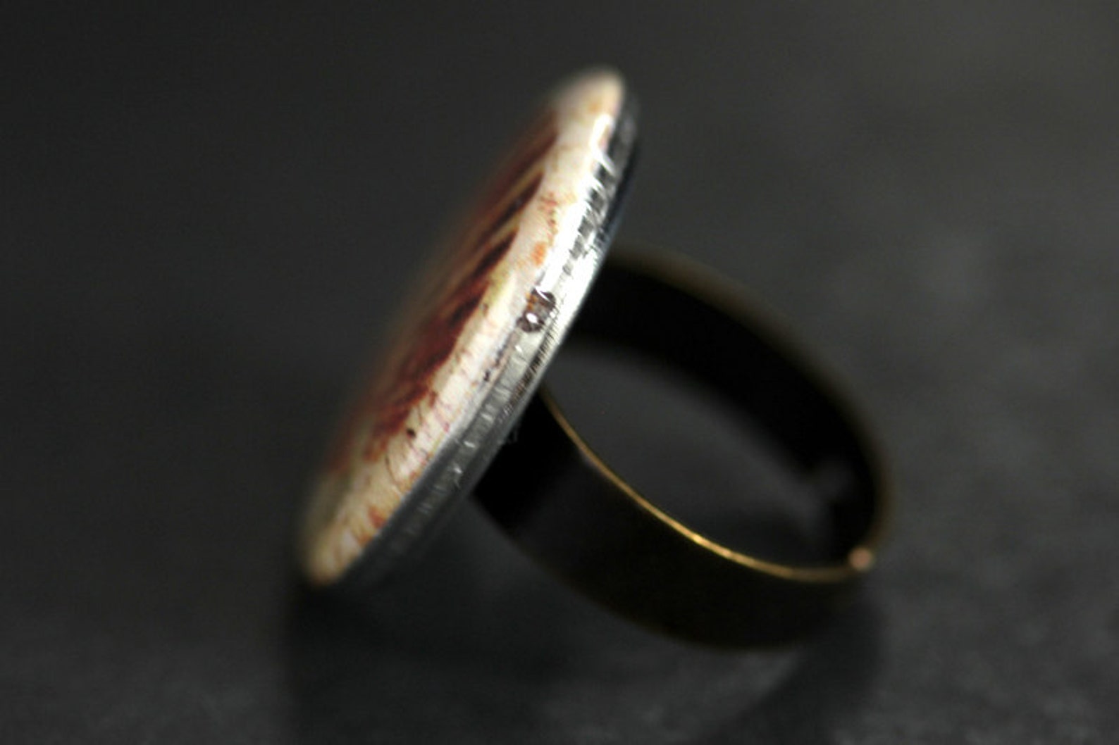 Seashell Ring. Beach Ring. Scallop Shell Ring. Graphic Button - Etsy