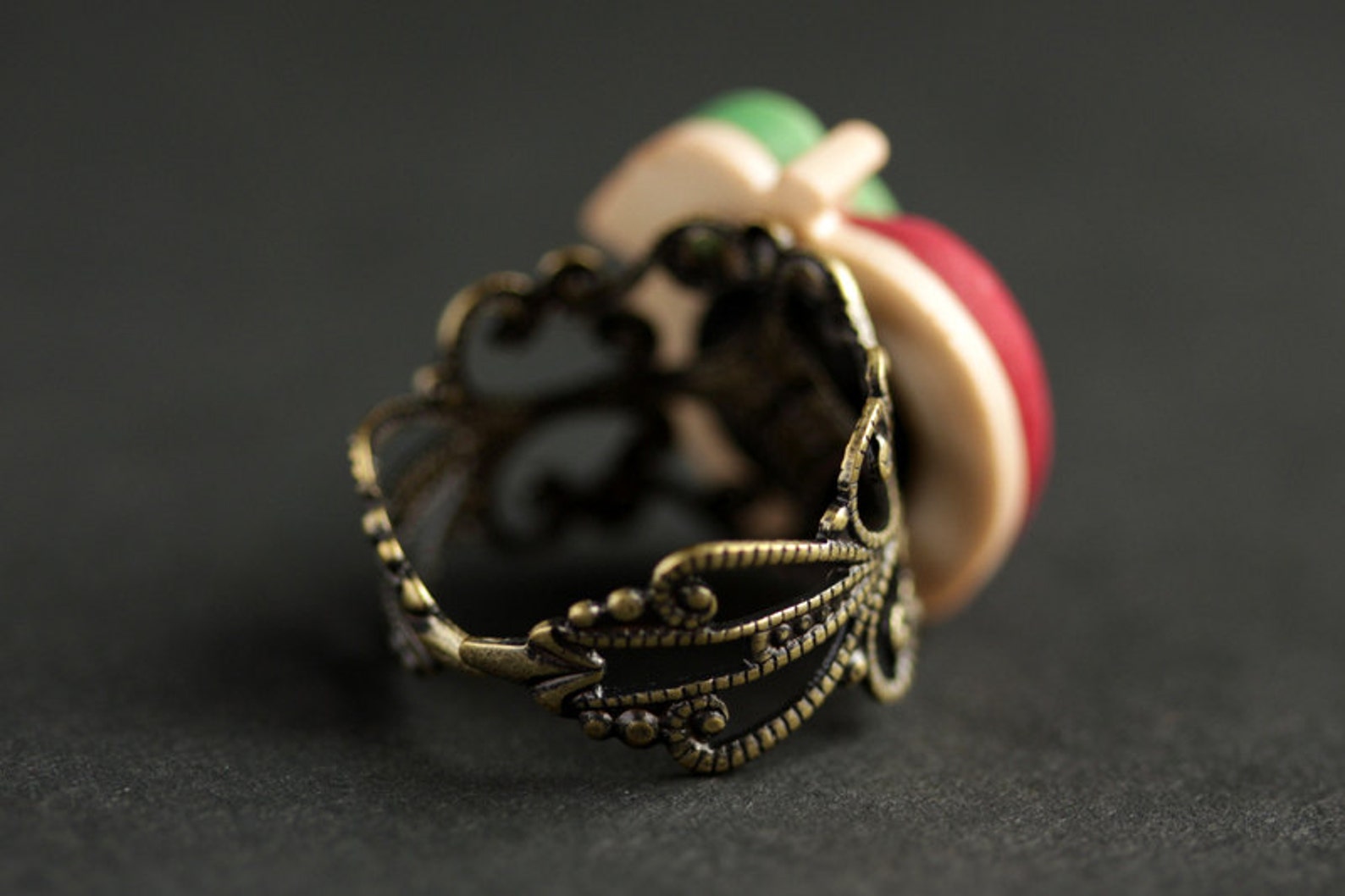 Apple Ring. Red Ring. Fruit Ring. Red Apple Ring. Food Ring. | Etsy