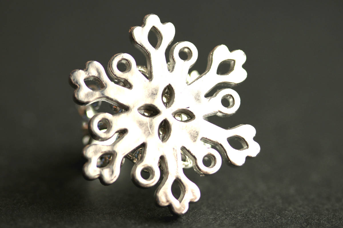 Silver Snowflake Holiday Ring. Snowflake Ring. Winter Ring. Snow Flake ...