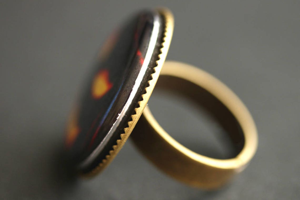 Glowing Face Halloween Ring. Scary Ring. Jack o Lantern Button | Etsy