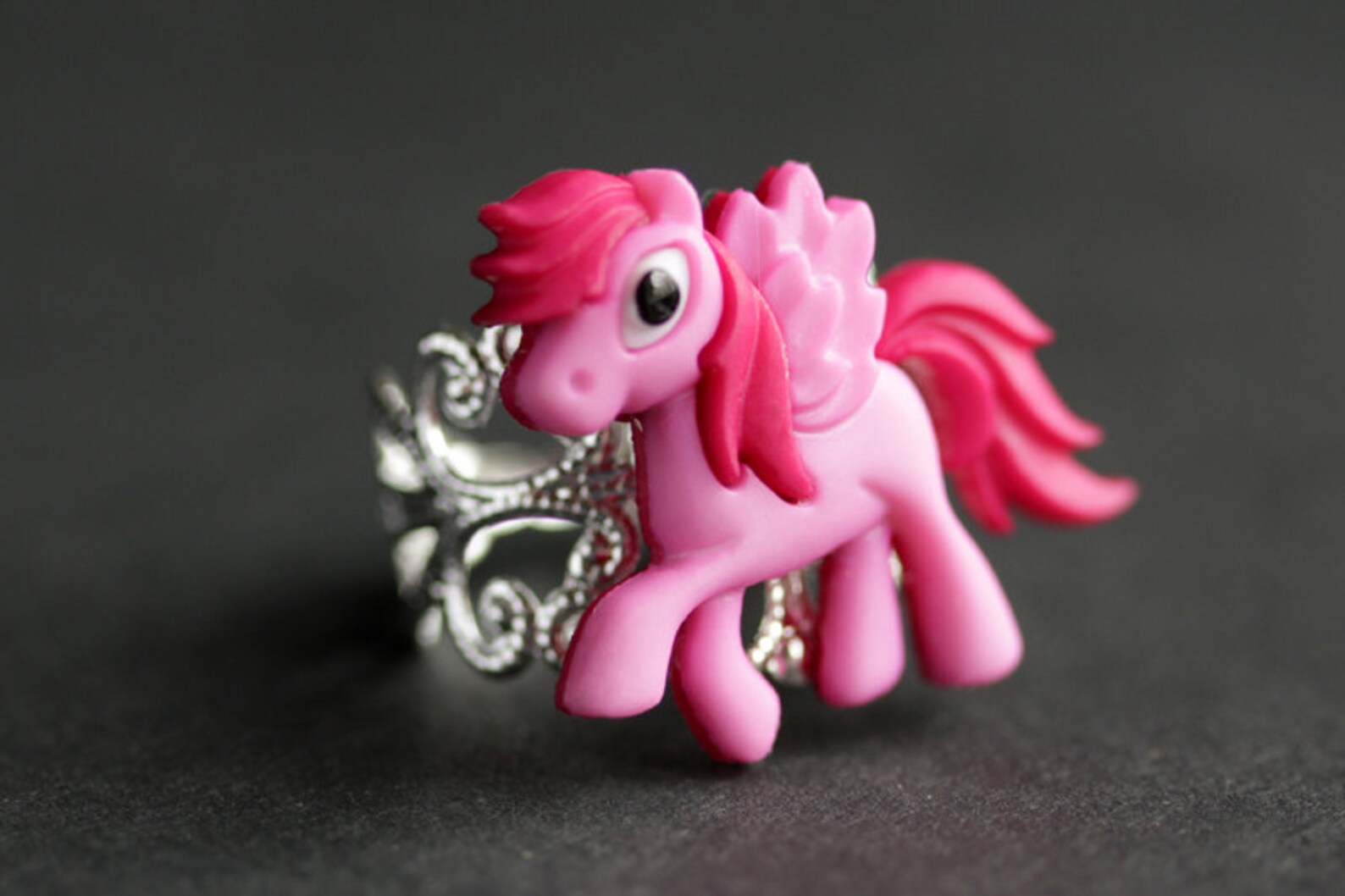 Pink Pony Ring. Pegasus Ring. Pink Horse Ring. Hot Pink Ring. | Etsy