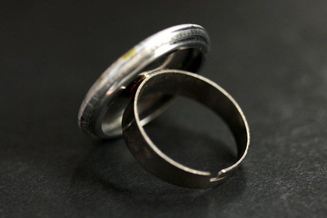 Red Beetle Ring. Red Bug Ring. Entomology Ring. Graphic Button - Etsy