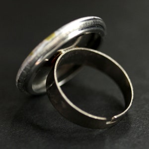 Red Beetle Ring. Red Bug Ring. Entomology Ring. Graphic Button Ring ...