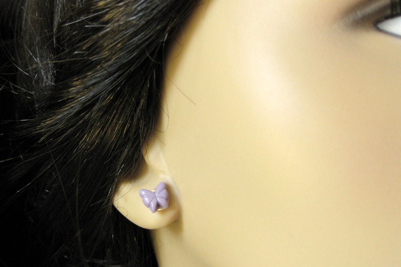 Mini Butterfly Earrings. Purple Earrings. Silver Post | Etsy