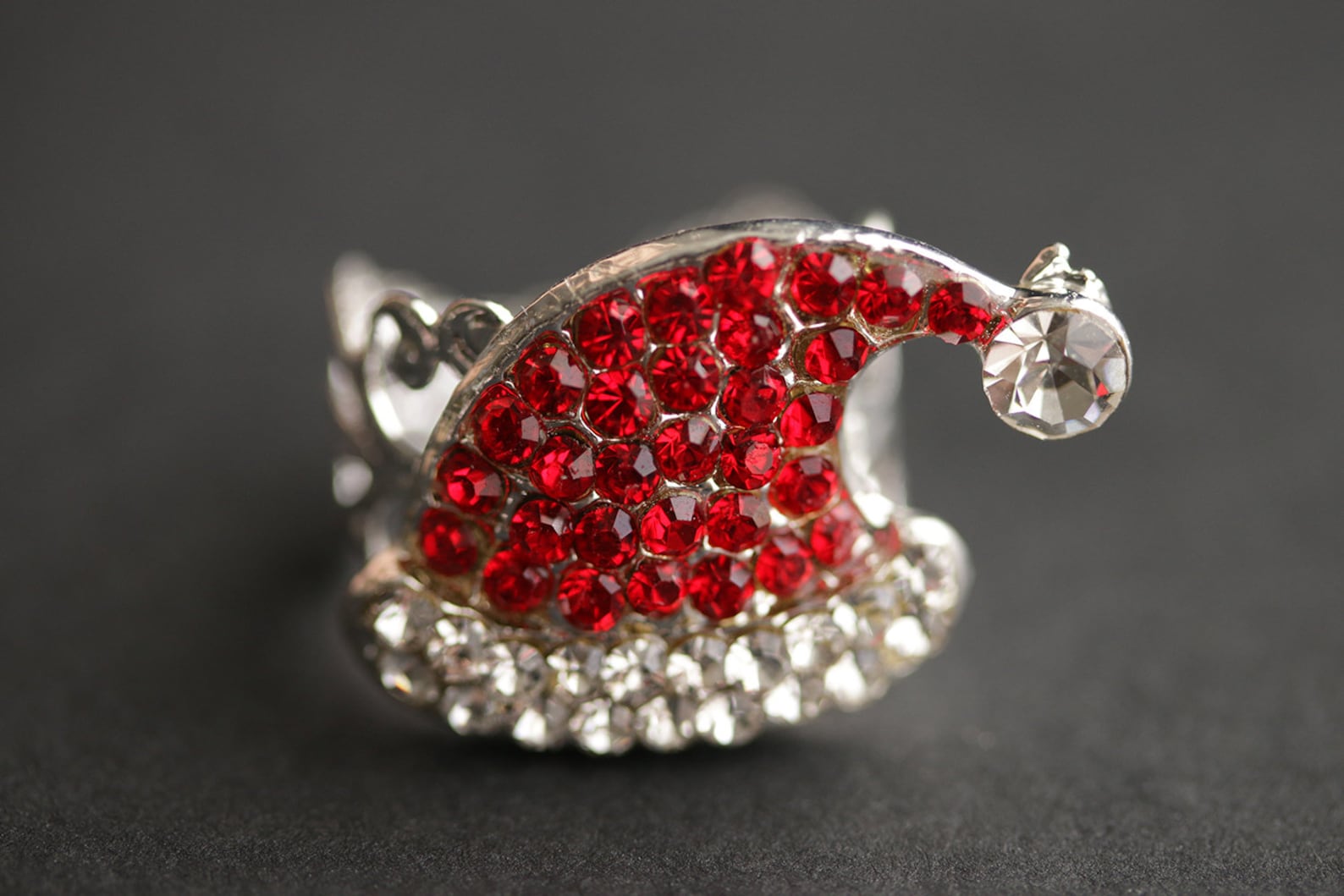 Santa Hat Ring. Rhinestone Ring. Christmas Ring. Holiday - Etsy