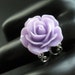 Purple Rose Ring. Purple Flower Ring. Filigree Ring. Adjustable Ring ...