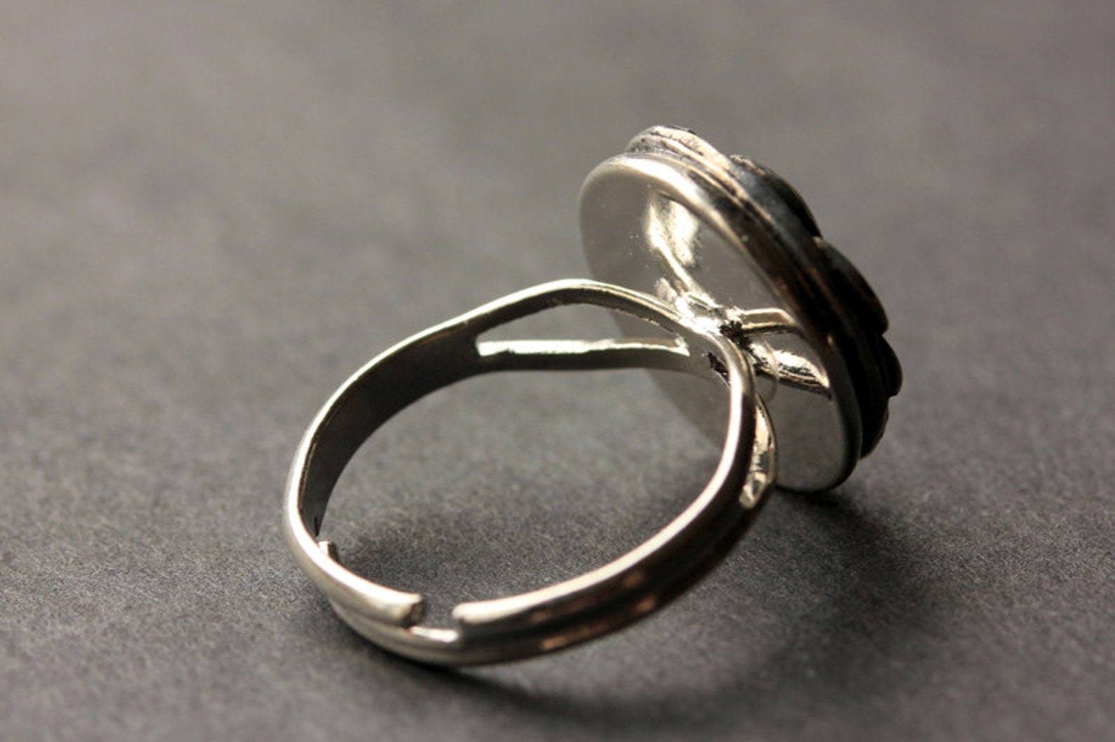 Octopus Ring. Octopus Button Ring. Silver Button Ring. - Etsy