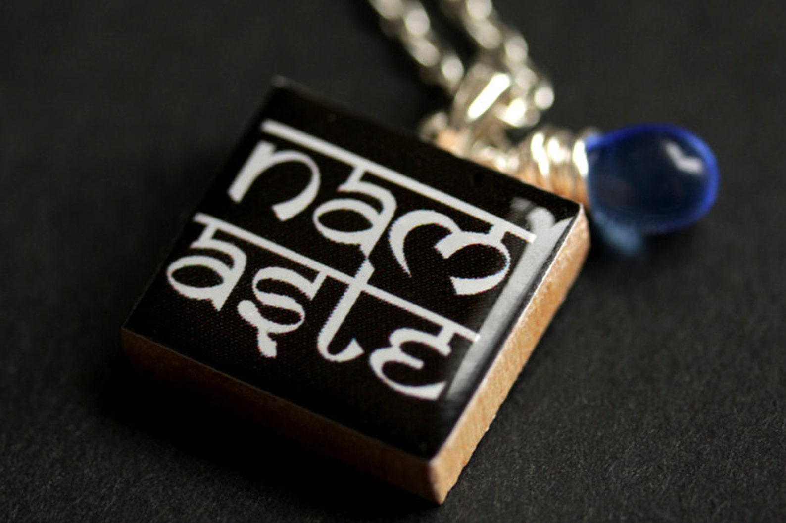 Namaste Necklace. Yoga Necklace. Meditation Necklace. Scrabble Tile ...