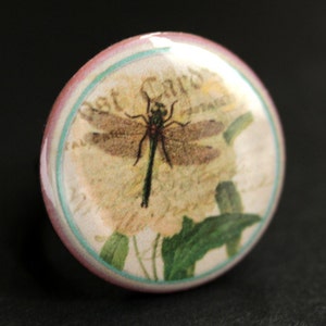 Brown Dragonfly Ring. Bug Ring. Insect Ring. Yellow Ring. Graphic ...
