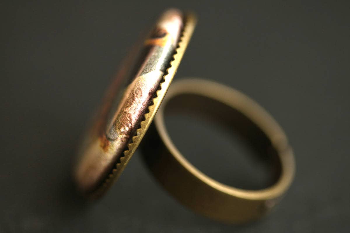 Autumn Pilgrim Ring. Thanksgiving Ring. Vintage Postcard - Etsy