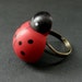 Ladybug Ring. Lady Bug Ring in Bronze. Adjustable Ring. Handmade ...