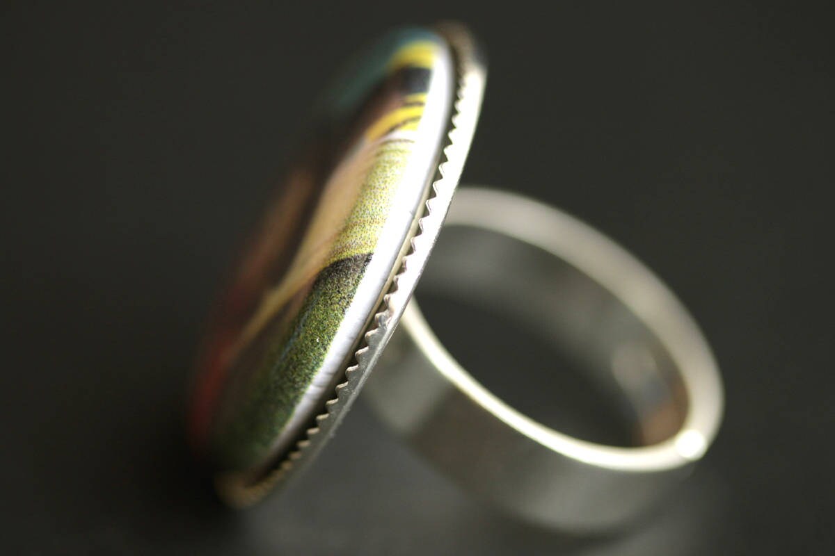 Witch Girl Ring. Halloween Ring. Witch Ring. Vintage Picture - Etsy