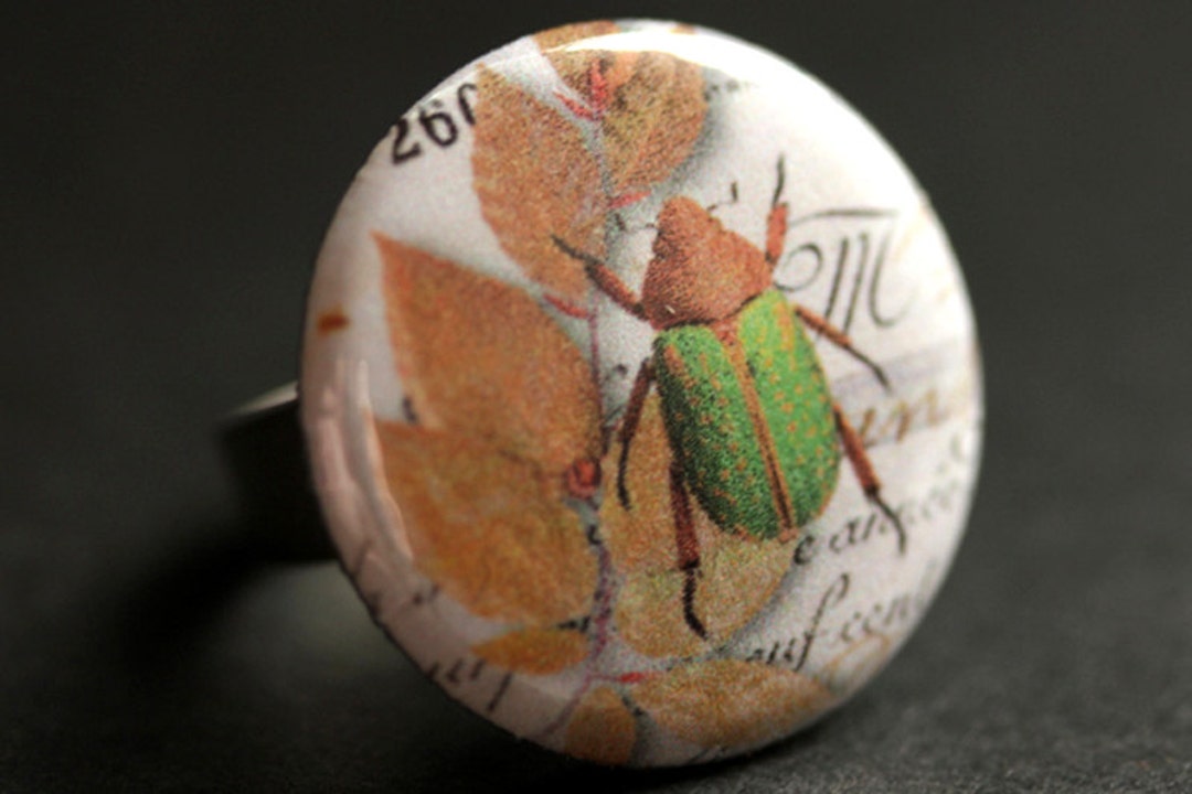 Green Beetle Ring. Bug Ring. Nature Ring. Insect Ring. Entomology Ring ...