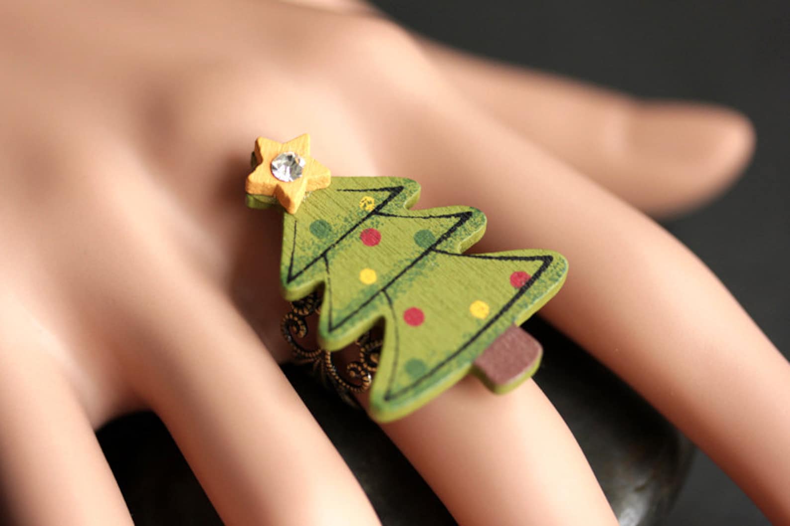 Christmas Tree Ring. Holiday Ring. Christmas Jewelry. - Etsy