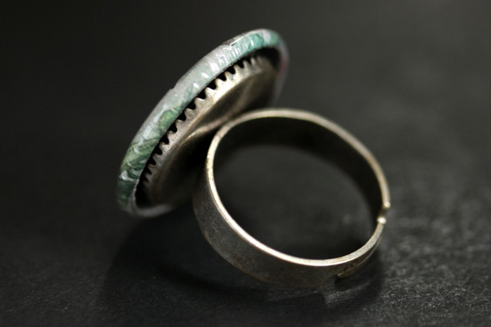 French Ring. Butterfly Ring. Carousel Ring. Graphic Button - Etsy