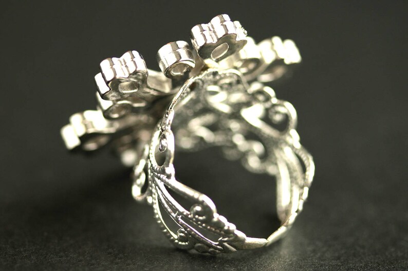 Silver Snowflake Holiday Ring. Snowflake Ring. Winter Ring. Snow Flake ...