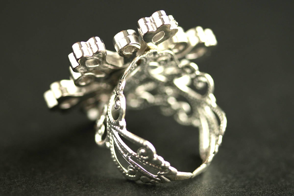 Silver Snowflake Holiday Ring. Snowflake Ring. Winter Ring. Snow Flake ...