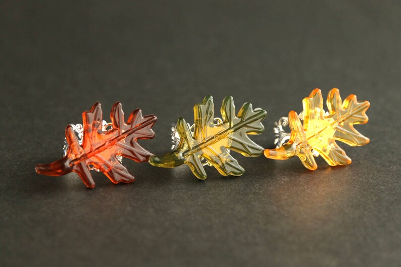 Brown Oak Leaf Ring. Autumn Leaf Ring. Fall Leaves Filigree - Etsy