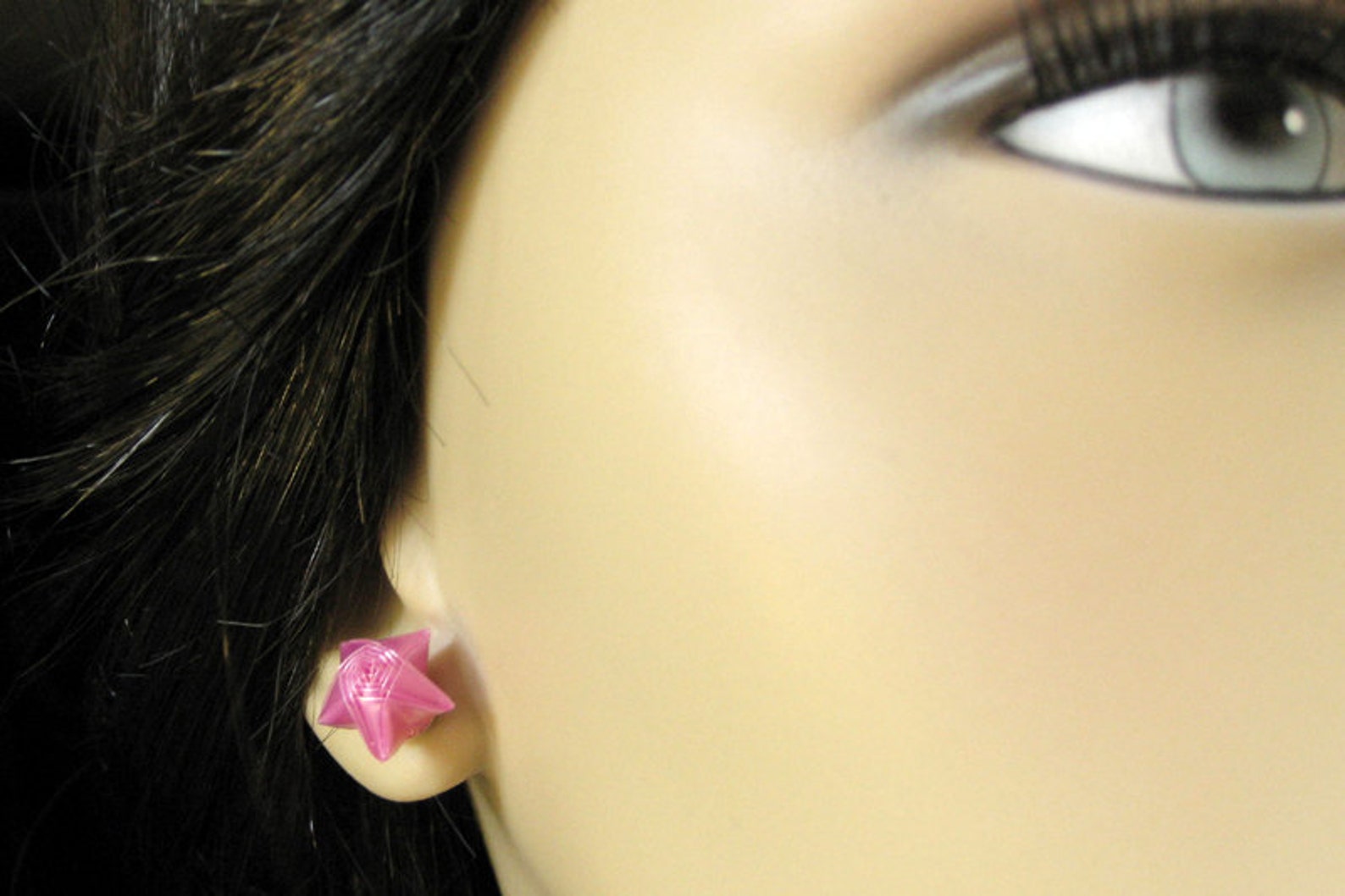 Pink Origami Star Earrings. Hot Pink Star Earrings. Origami - Etsy