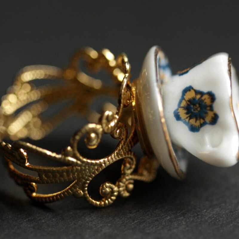 Tea Cup Rings - Etsy