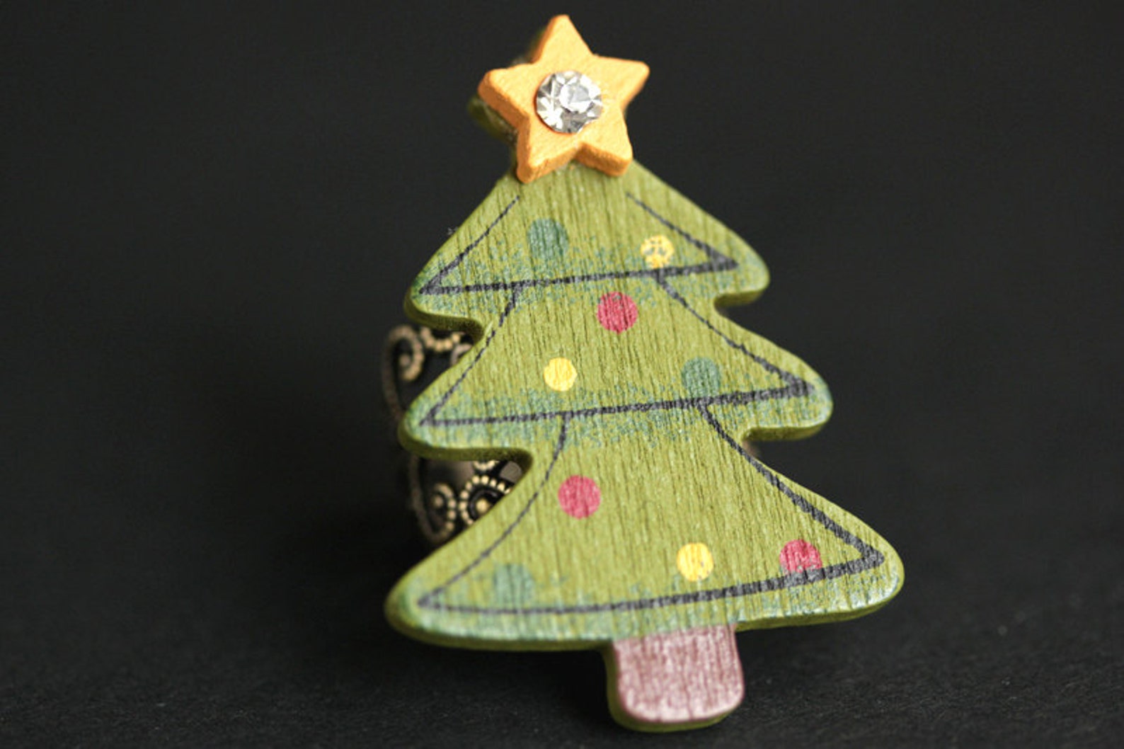 Christmas Tree Ring. Holiday Ring. Christmas Jewelry. - Etsy