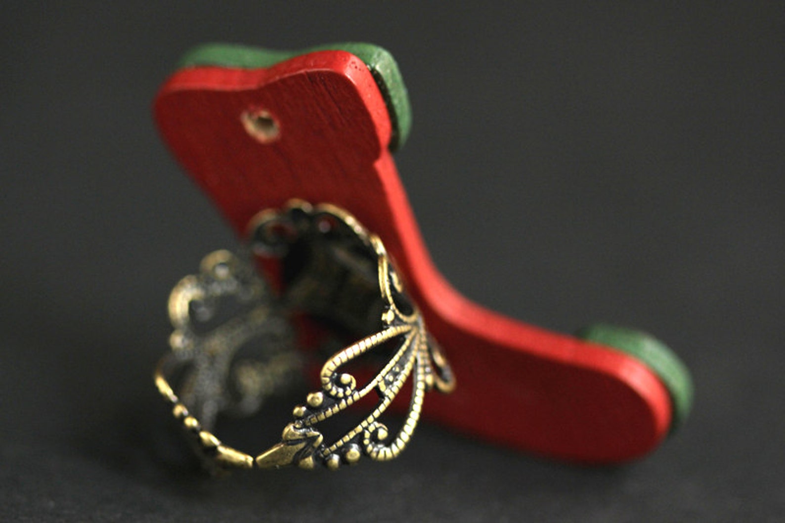 Christmas Stocking Ring. Holiday Ring. Christmas Jewelry. - Etsy