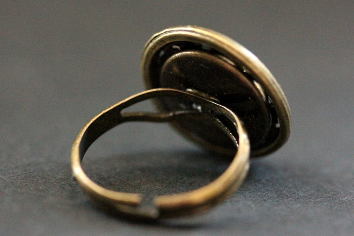 Bronze Blood Mandala Ring. Blood Red Mandala Ring in Bronze. | Etsy